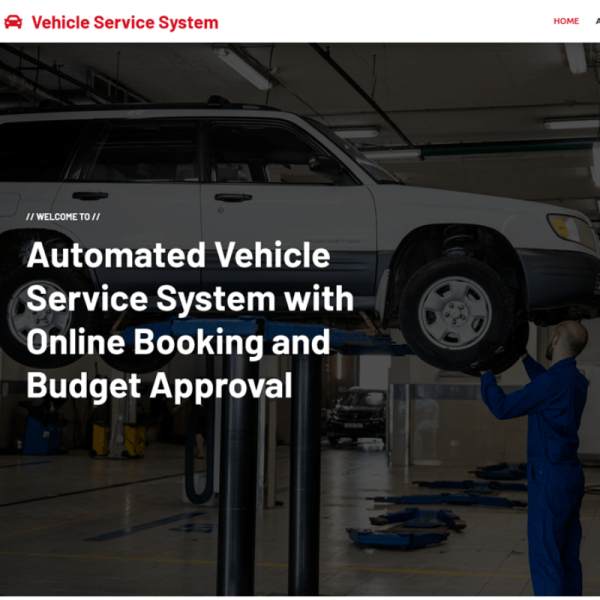 Automated Vehicle Service System with Online Booking and Budget Approval